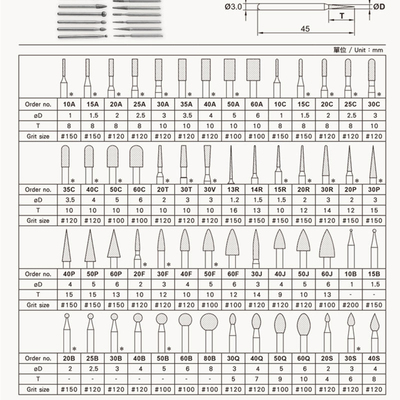 一品金刚石打磨头BMA-30合金磨棒玉石雕刻开孔磨针金刚砂电风磨头