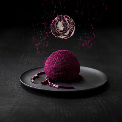 法国Revol Basalt黑色陶瓷西餐盘平盘圆形复古板岩牛排盘子早餐盘