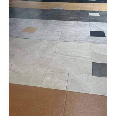 姆石地砖600X12法00庭院古堡砖式复风古凹凸653质感莱原边无限拼