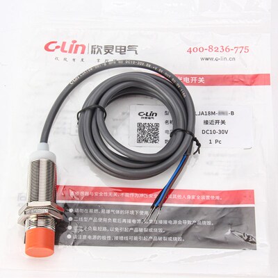 C-Lin欣灵牌LJA18M-8P1-B直流三线PNP常开NO电感式接近开关传感器