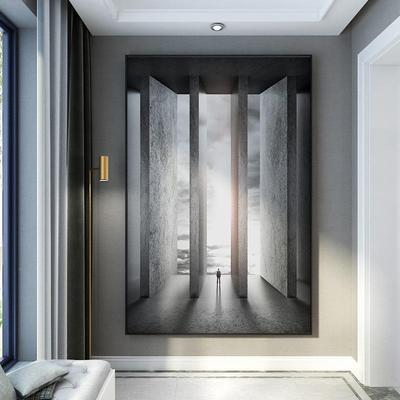 北EM-2076欧现代轻奢意玄关装画个性创建筑饰术艺壁画高端客厅走