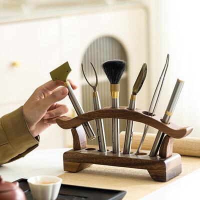 茶道六君子套装件茶刀茶39421夹茶刷茶铲家用泡工具功夫茶具配茶