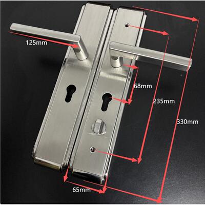 金典老款防盗门锁手6068葫手芦双6068葫芦活拉不锈钢把手柄铜孔舌