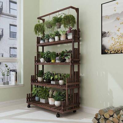 花架子见详情实阳木质层台吊兰置物架装花园客厅饰阶梯式多花盆架