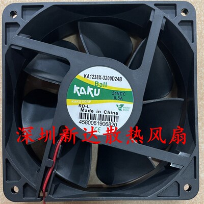 卡固直流风机KA1238X-3200D24B/FG机柜24V防尘防水金属9叶耐高温