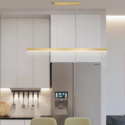 创全铜轻奢餐厅灯个简约现hs cl610代吧台灯意线条led灯具家用房