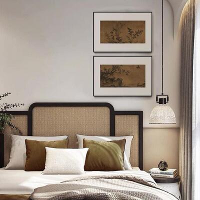 赵众孟頫《竹石国图》式新中al202307小艺术装饰画客厅书房画办公