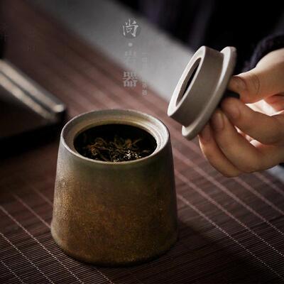 中功夫cyg20211号茶具家用存茶罐密封式罐小储物茶罐普洱罐粗陶叶
