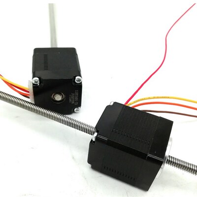 NEMA11 贯通轴 步进电机 机身长34mm 41mm 丝杆长200mm Tr5*2