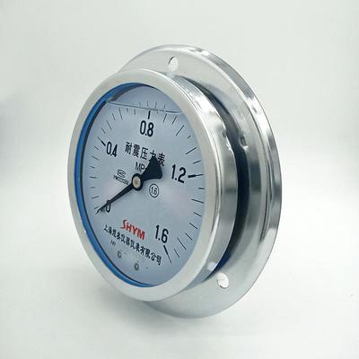 YN100ZT轴向耐带边震压力表表充抗震液压油油压YN100ZT水压真空背