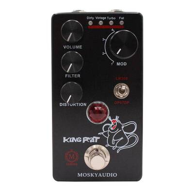 MOSKYAUDIO电吉他效果器KING RAT 2老鼠失真法磁推子过载效果器