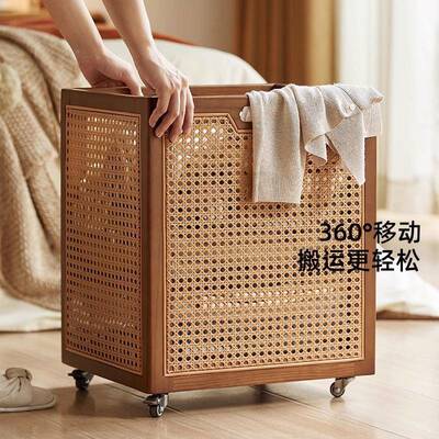 那多好藤编收澜纳983客厅杂盒物面储物盒子零食篮茶几桌整理盒收