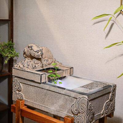 客厅财流水居摆件办公室装品店RGA铺开业礼物创意家生饰循环水