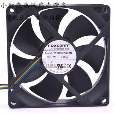 FOXCONN PV902512PSPF 0H 9025 12V 0.40A 9CM 4线PWM温控风扇