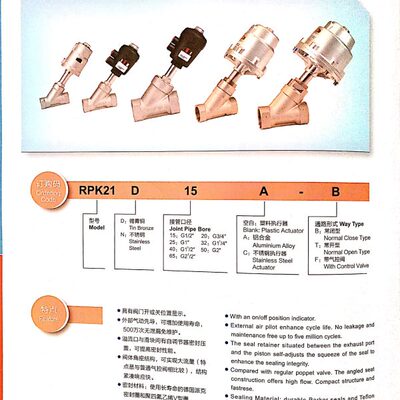 RYZDH气控阀 RPK21N-15B/T,20B/T,25B/T,32B/T,40B/T,50B/T