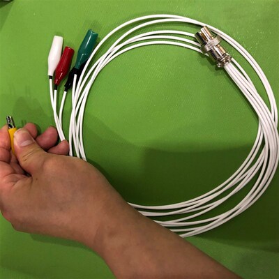 CHI760E 工作站电极连接线  鳄鱼嘴夹头线 5线,插头6针