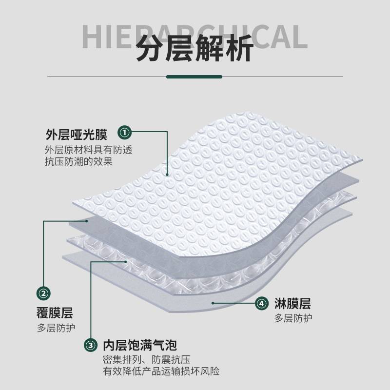 整箱加厚100g哑光气泡袋自沾袋快递打包气泡袋服饰包装珍珠泡沫袋