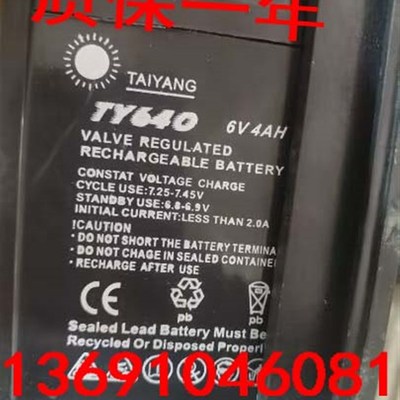 TAIYANG蓄电池TY640 6V4AH电子秤 折叠秤 吊钩秤 地磅秤 童车电池
