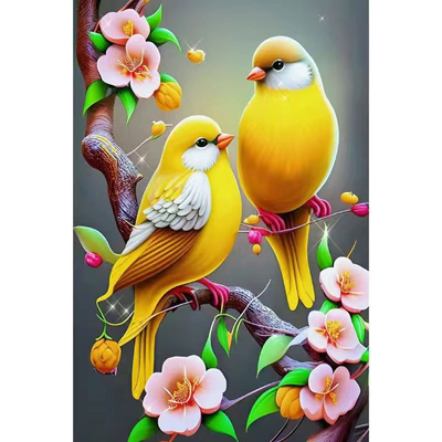 招财吉祥鸟贴纸唯美动物防水贴画