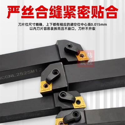 数控刀杆91度外圆车刀杆MCGNR2020K12/2525M12菱形刀片粒机加刀具