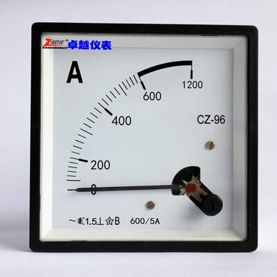 指针式方形交流电流测量仪表CZ-96-A  600A/5A 600/1A