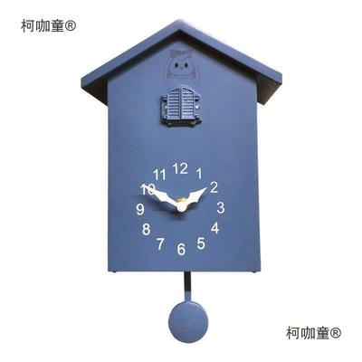 布谷鸟儿童闹钟整点报时卧室挂表复古欧式静音时钟懒虫起床麦太保