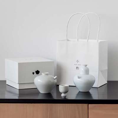 陶瓷小酌酒具套装一壶一杯酱香型一人饮专用家用酒器高脚酒杯酒壶