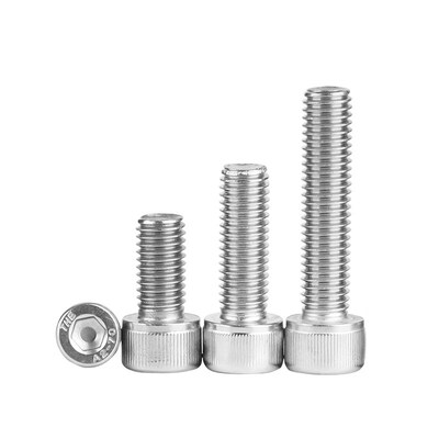 304不锈钢ISO4762内六角圆柱头螺钉A2-70材质M4M5M6M8M10M12M16