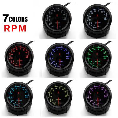 2寸转速表七彩 高速步进电机(旋钮式塑料安装),0-10*1000RPM指针