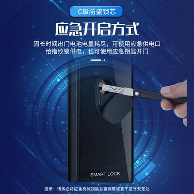 智能锁指纹门锁用家用防盗门密码电HUJ子出租公寓酒店锁入户门锁