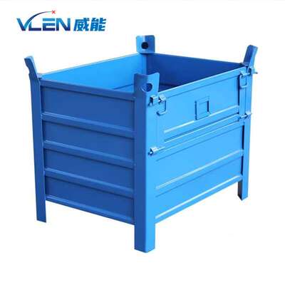 VLEN 金属周转箱钢制物料框铁质零件框铁箱 800*600*710mm
