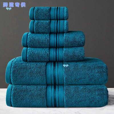 6 pce Bath Towel Set Pure Cotton Bath Towels and Towels 2