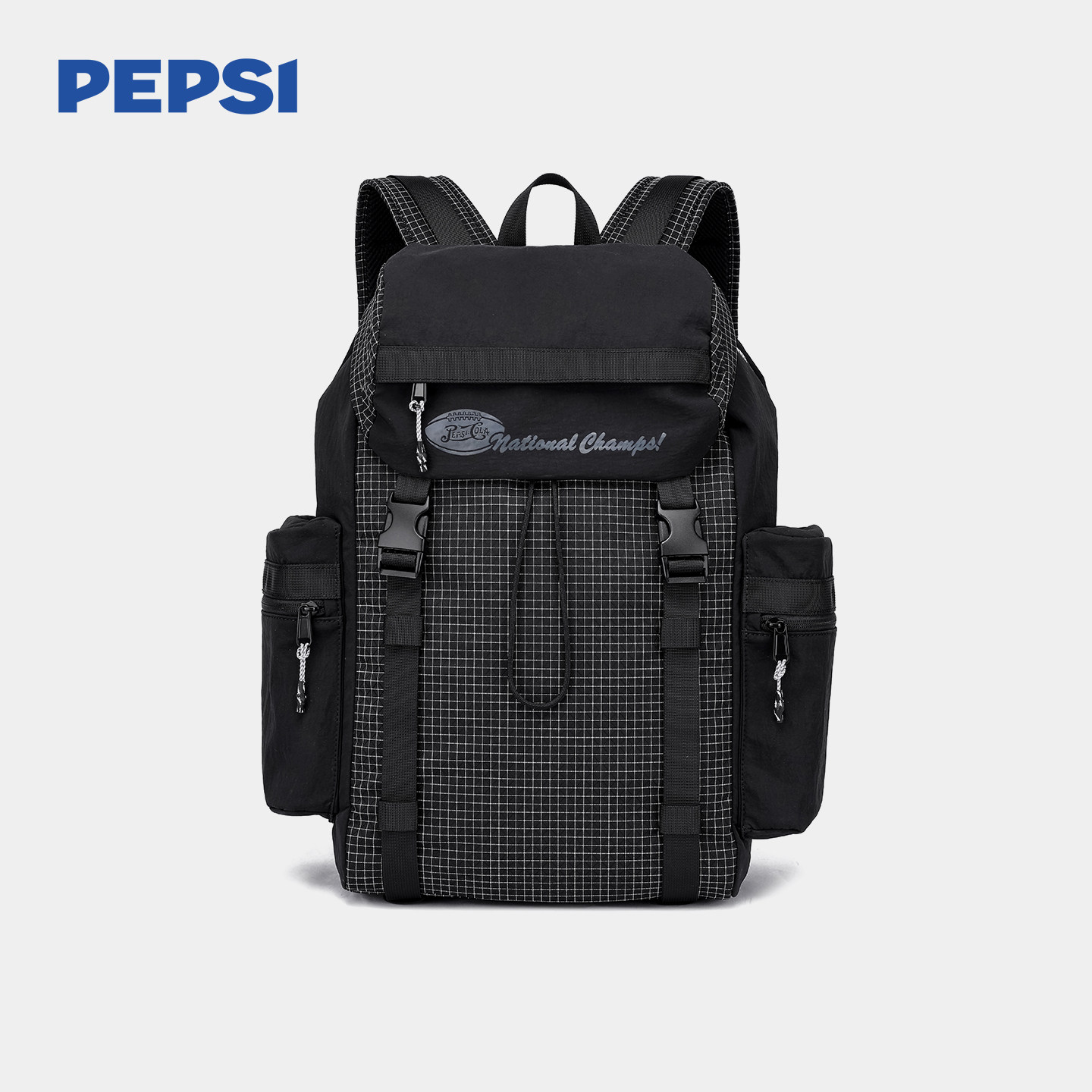 Pepsi/百事时尚潮流大容量多功能双肩包经典百搭户外运动徒步背包