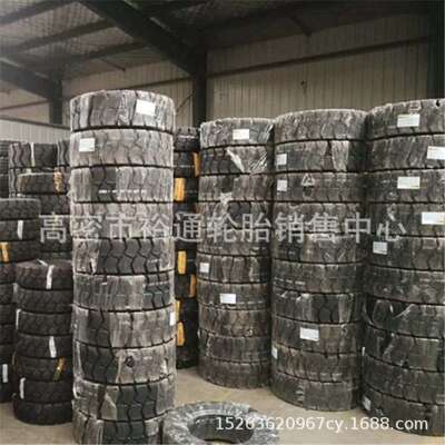 叉车轮胎8.25 8.15-15 工业实心充气胎28X9-15 6.50-10 可配钢圈
