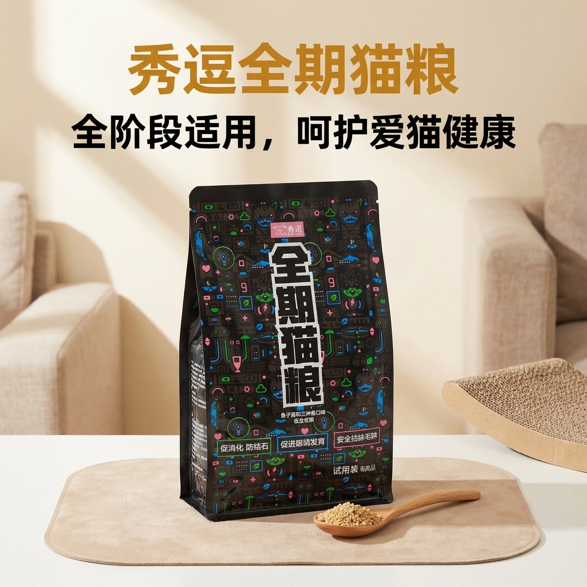 猫粮美毛冻干鲜肉粮全价成猫猫粮幼猫粮全阶段膨化猫粮试吃装