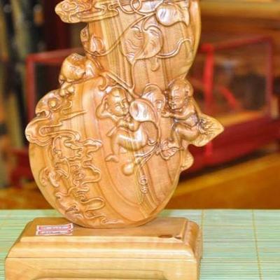厂家桃木摆件 来图做FLX-8067福娃葫芦 摆挂件饰品古韵