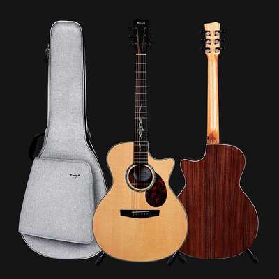 ENYA恩雅新品 Q1 Pro 41寸民谣吉他木 单板指弹专业演奏电箱琴