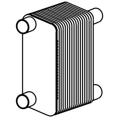 20HP冷干机不锈钢板式蒸发器根据实际工况选择不同换热面积和压降