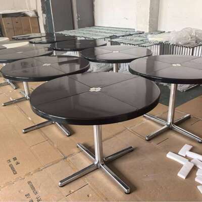 多功能圆桌餐桌中古PLANO可折叠Vintage半圆形异型设计师家用饭桌