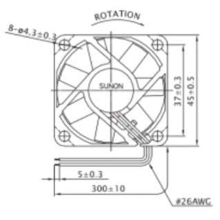 ME45101V1-000C-A99 建准SUNON 4510风扇12V 1.32W 散热风扇4.5CM