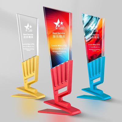 浦江水晶厂家特殊定退休老师公司年会创意纪念品比赛奖杯奖牌高难