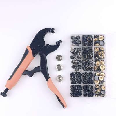 224pcs不锈钢螺丝大白扣 201#型号铜质隐形暗扣含安装大力钳配件
