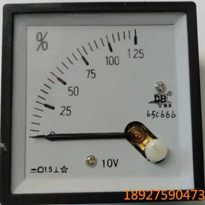 DB德表 百分表65C666-125% DC10V 100% 10V直流电流电压表 65C666