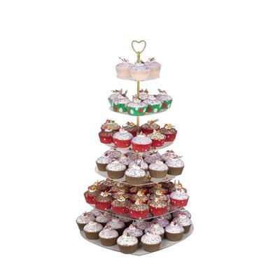 6层心形亚克力蛋糕架 节日婚礼糖果水果高透明摆放架 Cake Stand