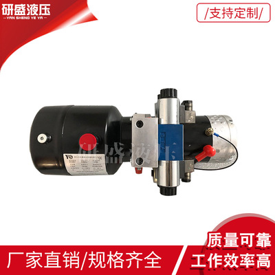 直流二组双作用DC48V液压动力单元泵站登车桥举升小微型液压系统