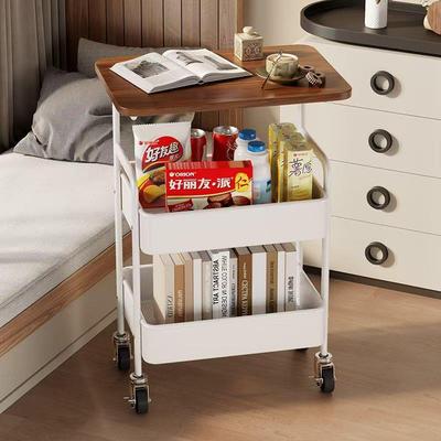 奶油床头艺约移动客厅茶几网红创意车迷你QOT铁置物架沙发简小推