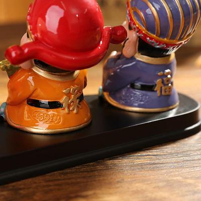 喜树脂福禄寿财神公仔小汽摆件福禄TZG寿财财店铺开业家居车招装