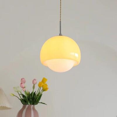 玻璃小吊灯卧欧室床头吧走台893过道球廊玄关北包豪斯型圆形灯具