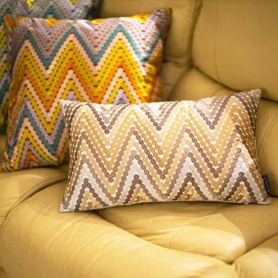 美式抱靠枕沙发靠客厅腰枕长垫方形大号靠包F9T5687T腰垫轻奢枕套