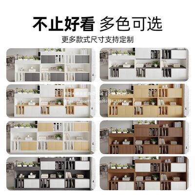 办公室风木质花隔断柜文RTJ件柜储工物柜屏装饰槽柜置物架位多层